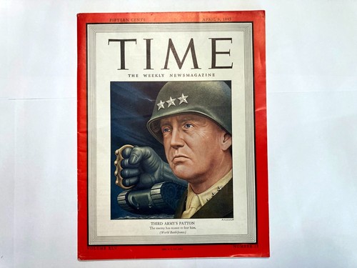 Time Magazine ~ "Third Army's Patton" ~ April 9, 1945 | eBay