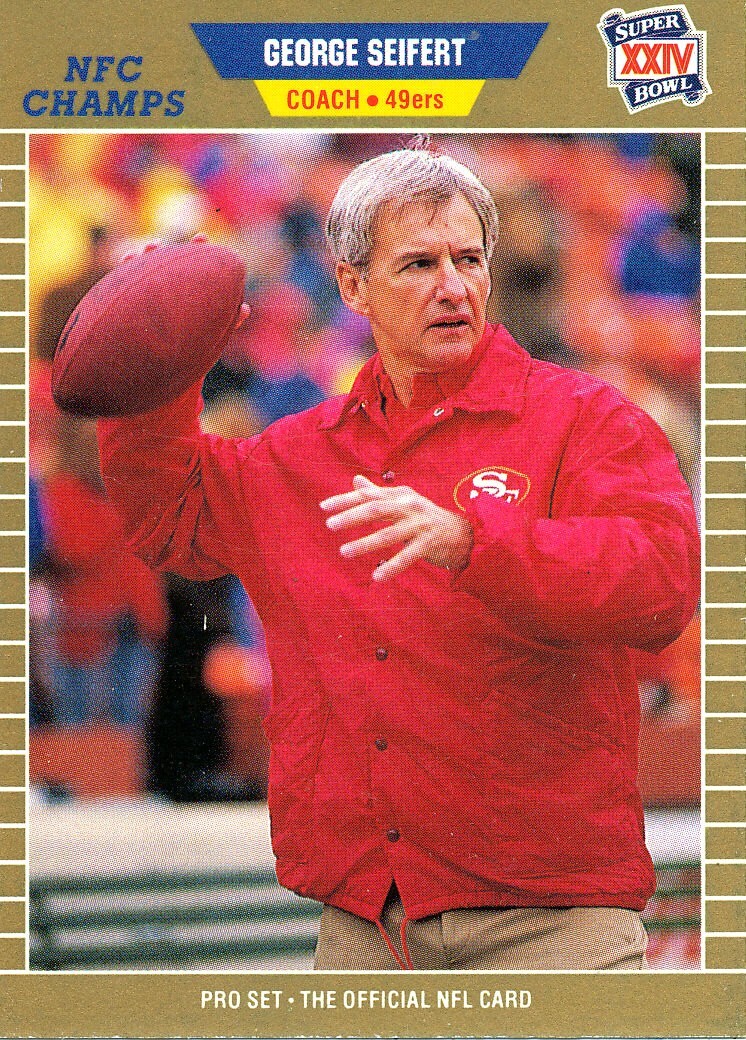 SUPER-BOWL XXIV-GOLD George Seifert RC 49ERS PANTHERS Utah UTES | eBay