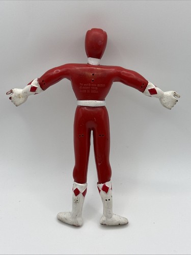 Vintage 1994 Pink & Red Power Rangers Bendable Gordy Toy Poseable ...