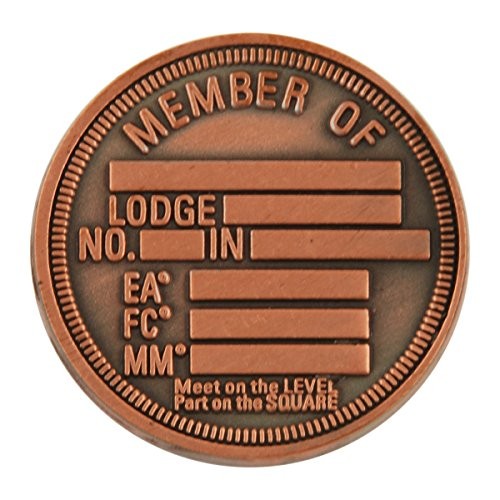 All Seeing Eye Square & Compass Working Tools Masonic Coin - [Copper][1 ...