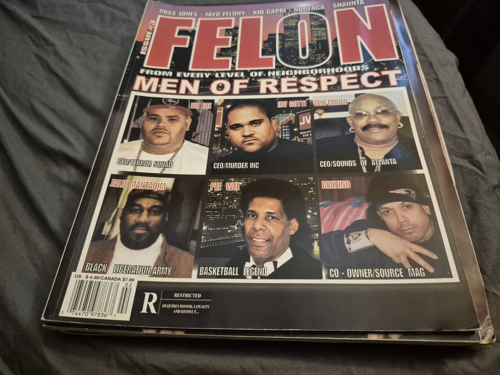 FELON magazine Irv Gotti Fat Joe Miss Jones Pee Wee Kirkland Benzino ...