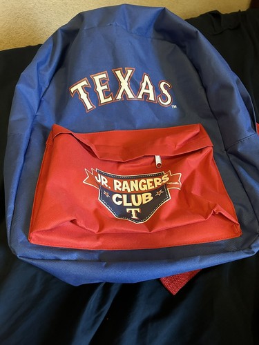 Texas Rangers Jr. Ranger Club Full-Size Backpack Blue & Red Baseball ...