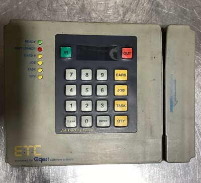 ETC MODEL 200B WORK TIME CLOCK CARD SWIPE JOB TRACKING SYSTEM Used ...