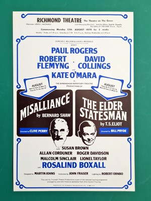 Doctor Who KATE 0'MARA DAVID COLLINGS ROBERT FLEMYNG Richmond theatre ...