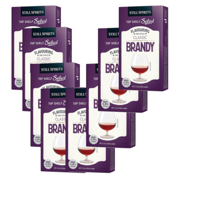 8 x Still Spirits Top Shelf Select Brandy Essences 2 Sachet Make 2.25L ...