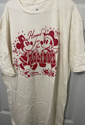 Disney Mickey Minnie DVC Home For The Holidays Adult Shirt XX-Large XXL ...