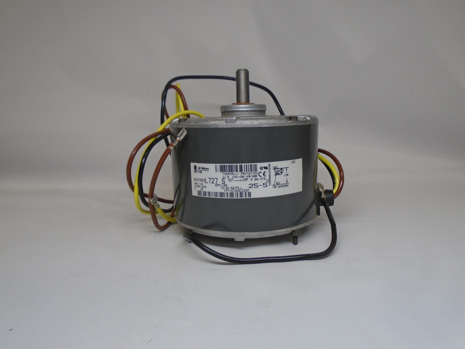 GE 5KCP39KF Electric Motor 1/4hp 460/400V 1100/900 RPM Single Phase (P3 ...