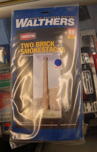 Walthers # 3728 One-piece Brick Smokestack - Kit HO Scale MIB for sale ...