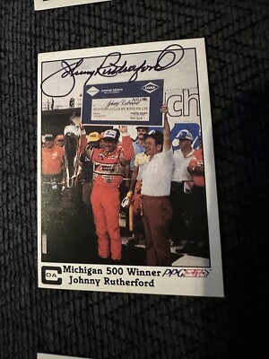 Signed Trading Card Indy 500 Car Indianapolis Johnny Rutherford ...