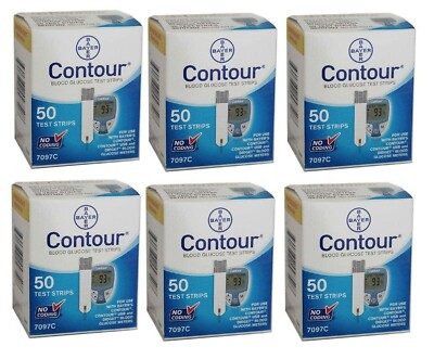 300 Contour Test Strips 6 Boxes of 50ct Exp 11/2025 | eBay