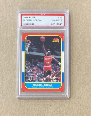 1986 Fleer #57 Michael Jordan RC PSA 8 G.O.A.T. Bulls $8,499.99 | eBay