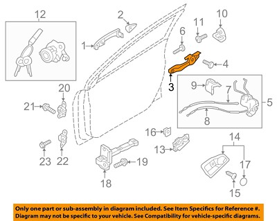 HYUNDAI OEM 12-17 Accent Front Door-Handle Base Left 826551R000 | eBay