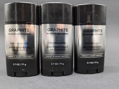 Lot of (3) Bath & Body Works GRAPHITE Antiperspirant Deodorant 2.7 oz ...