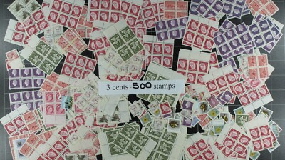 Weeda Canada Postage Lot of 500 x 3c stamps, mostly NH, $15 Face Value ...