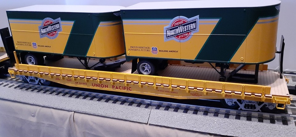 Lionel Custom O Scale Union Pacific Heritage CNW 24' Pup Trailer Flat ...