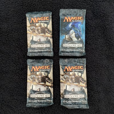 Lot of (4) Magic The Gathering Magic 2012 Core Set Booster Pack | eBay