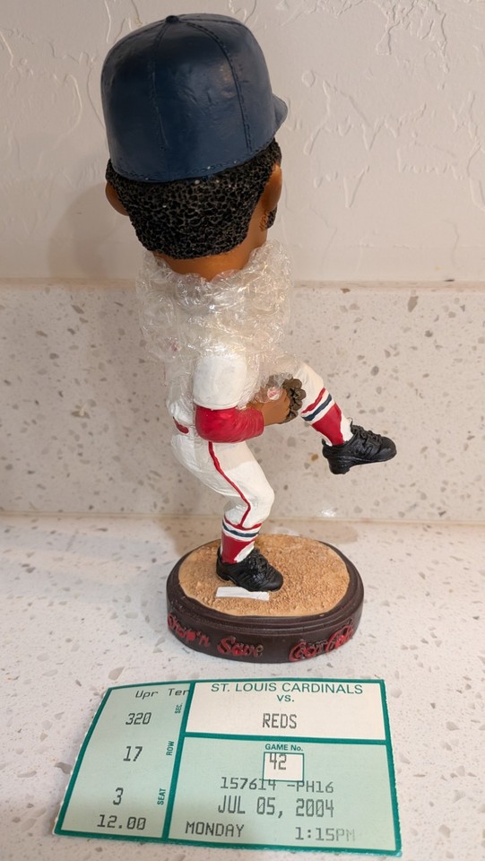 Bob Gibson St Louis Cardinals SGA Bobble Head with box and game ticket ...