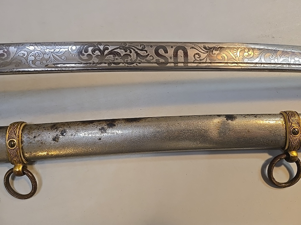 U.S. Armory Springfield Model 1872/1880 Cavalry Officers Sword Saber w ...