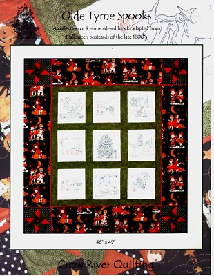 Olde Tyme Spooks Embroidered Quilt Pattern by Crow River Quilting | eBay