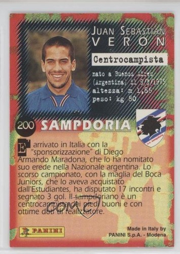 1997 Panini Calcio - #200 Juan Sebastian Veron for sale online | eBay