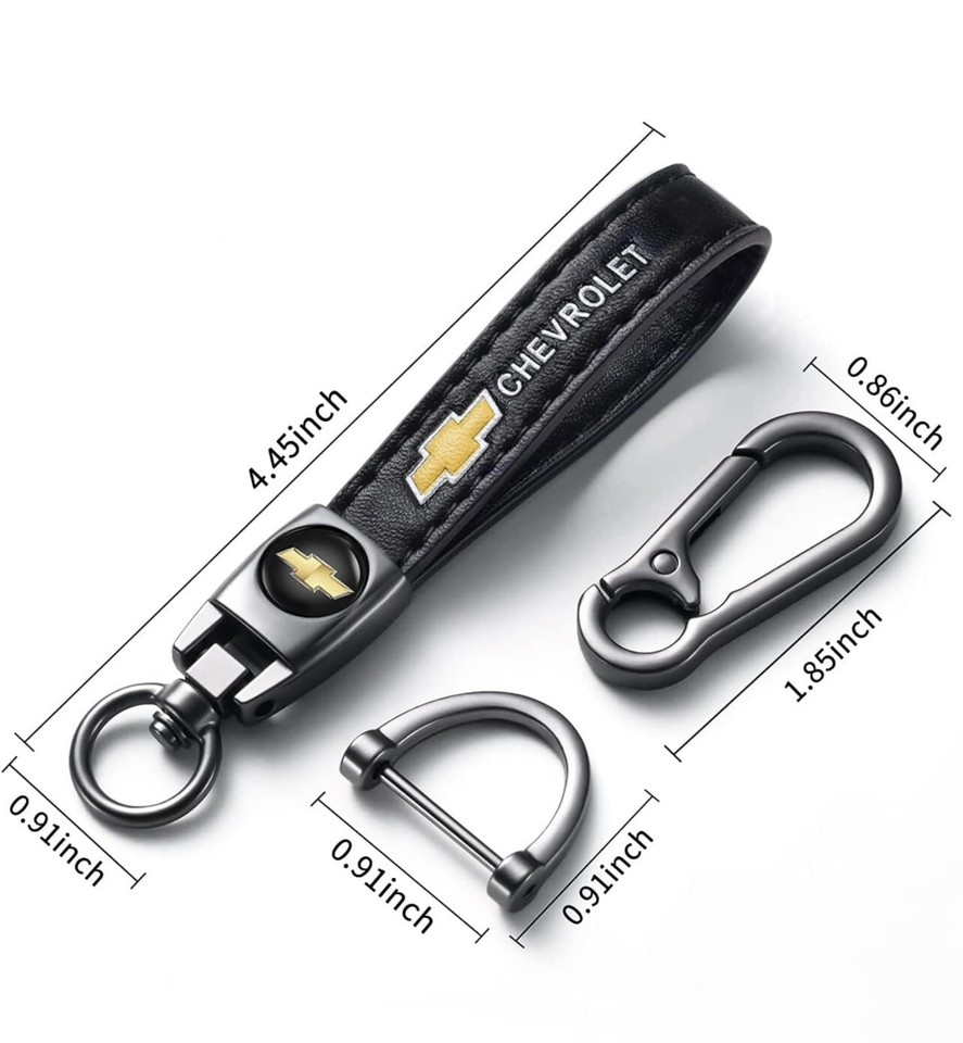 Genuine Leather Chevrolet Motors Car Keychain | eBay