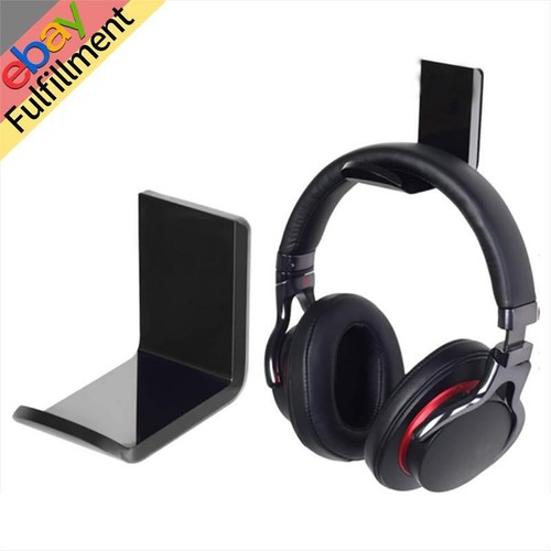 Acrylic Headphone Stand Hanger Hook Tape Under Desk Headset Mount ...