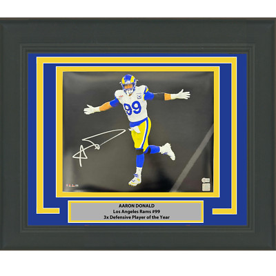 Framed Autographed/Signed Aaron Donald Los Angeles Rams 16x20 Photo JSA ...