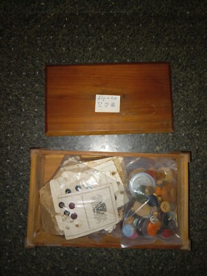 Vintage Antique? Button Box *TREASURE HUNT!! (See DESCRIPTION) | eBay