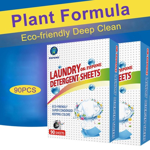90Pcs Laundry Detergent Sheets Concentrated Detergent Washing Powder ...