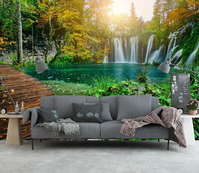 3D Waterfall Lake 659NA Jesus Religion God Wall Paper Wall Print Decal ...