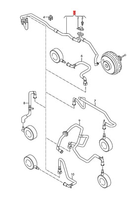 Genuine VW Touareg 7P5 7P6 Vacuum Pipe With Non-Return Valve ...