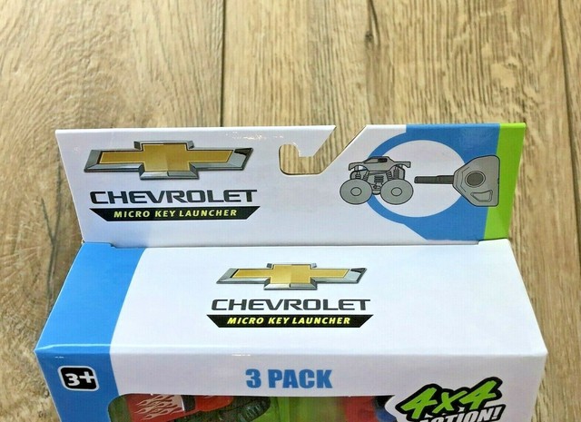 3 Pack Chevrolet Micro Key Launcher Monster Trucks 4x4 Action 3 GM ...