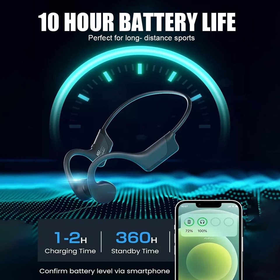 Bone Conduction Headphones induction 5.3 Open Ear Headphones IPx5 ...