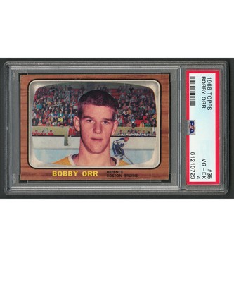1966 TOPPS BOBBY ORR #35 ROOKIE CARD (PSA GRADED 4) VERY GOOD ...
