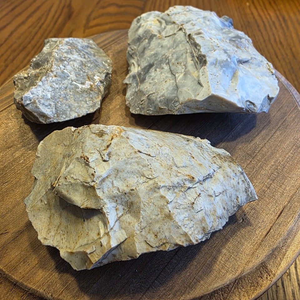 Authentic Ancient Ohio Flint Preforms Lot Of 3 Native Inhabitant Tools ...