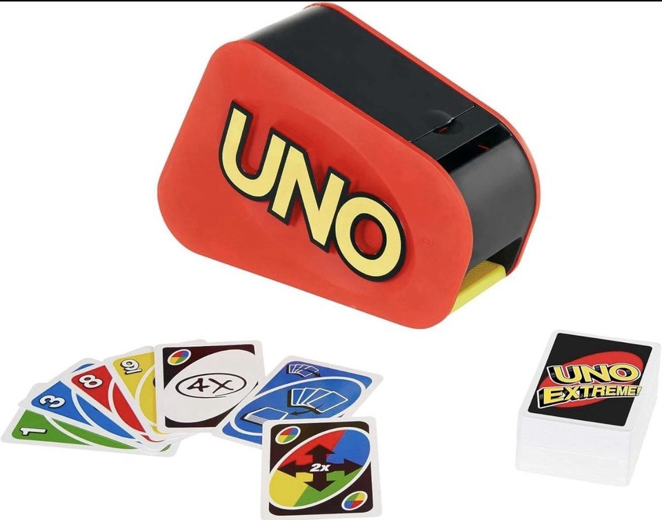 UNO Extreme Card Game Featuring Random-Action Launcher with Lights ...