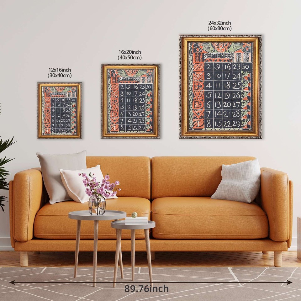 September Calendar Art Print Canvas Oil Paintings Reproduction | eBay