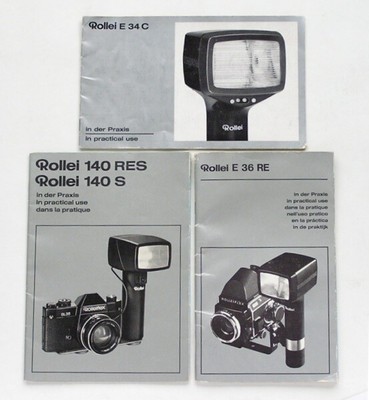 Rollei Electronic Flash Instruction Manual: Lot of 3 Original | eBay