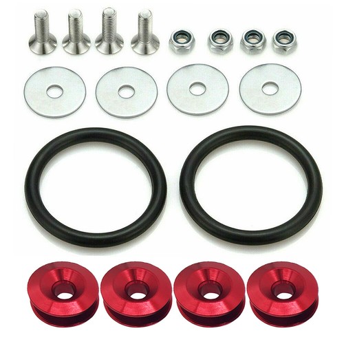 Aluminum Quick Release Fasteners Bumper Trunk Fender Hatch Lids Kit Red ...