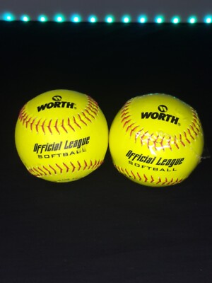 (2) Used/New Yellow/Neon 11 Inch Softballs -Great For Practice FAST ...