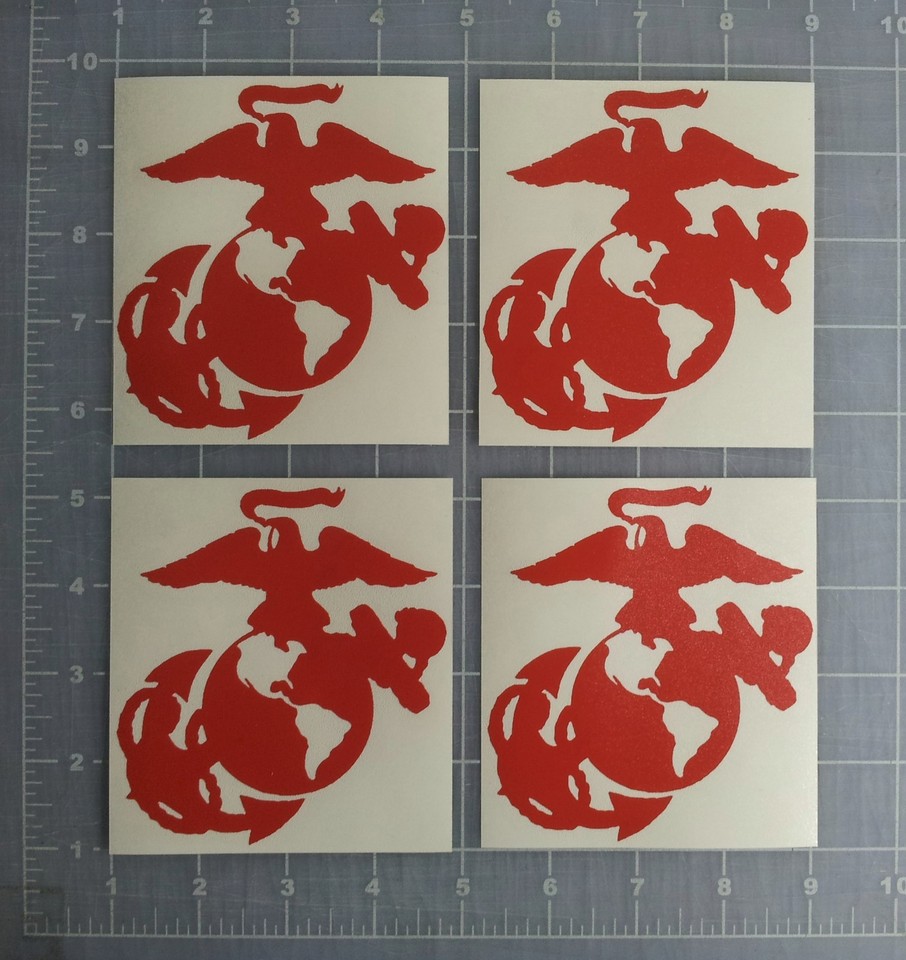 4 Little EGA Stickers USMC Eagle Globe Anchor Decals Marine Corps ...