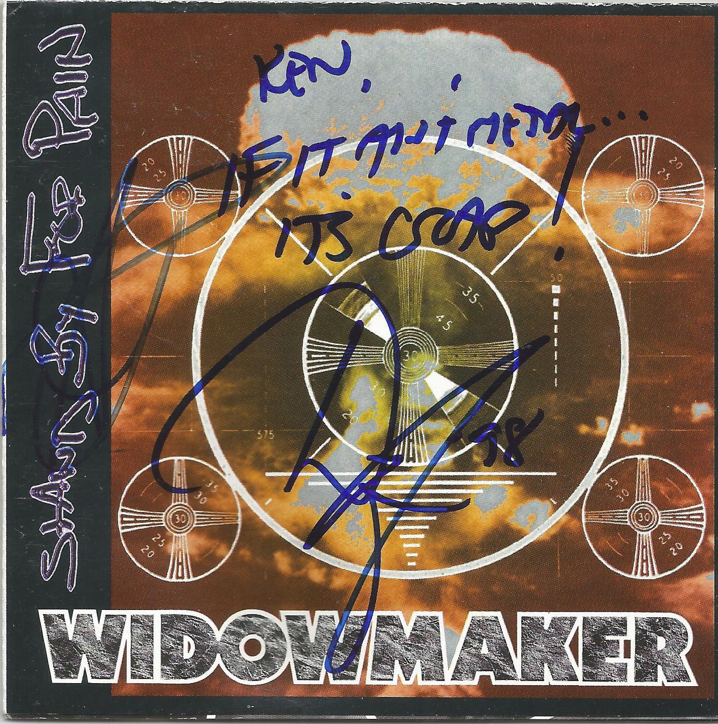 WIDOWMAKER Stand By for Pain CD 1998 CMC Signed Autographed Dee Snider ...