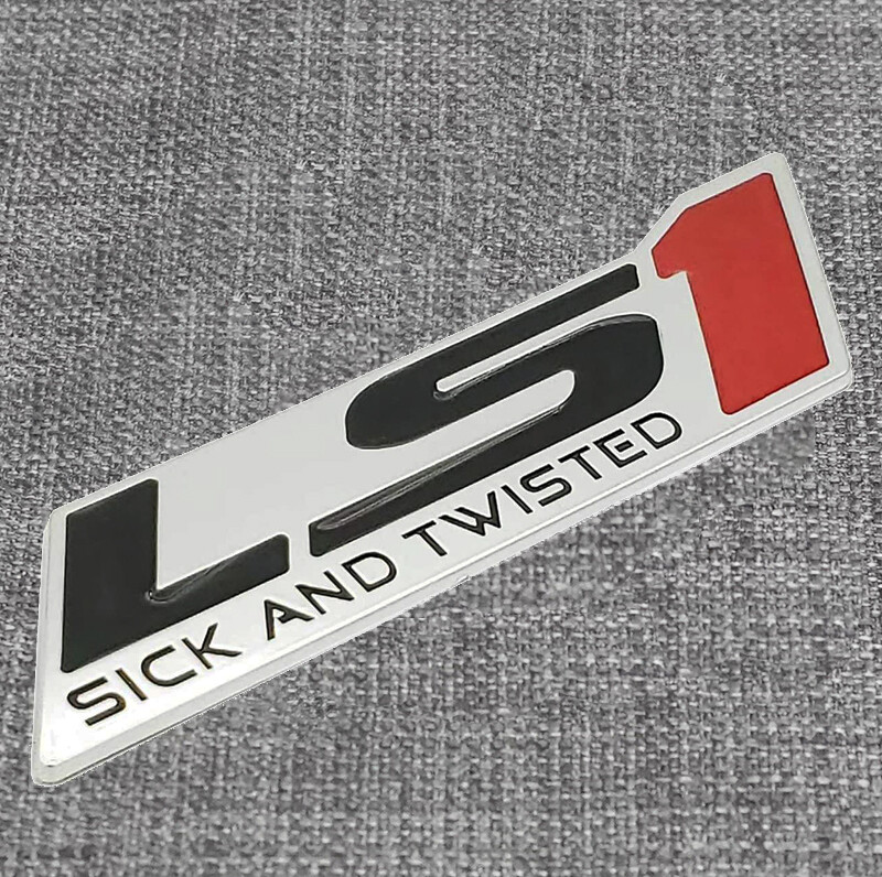 For LS1 Sick and Twisted Emblem Engine Fender Trunk Dash Badge - 2Pc | eBay