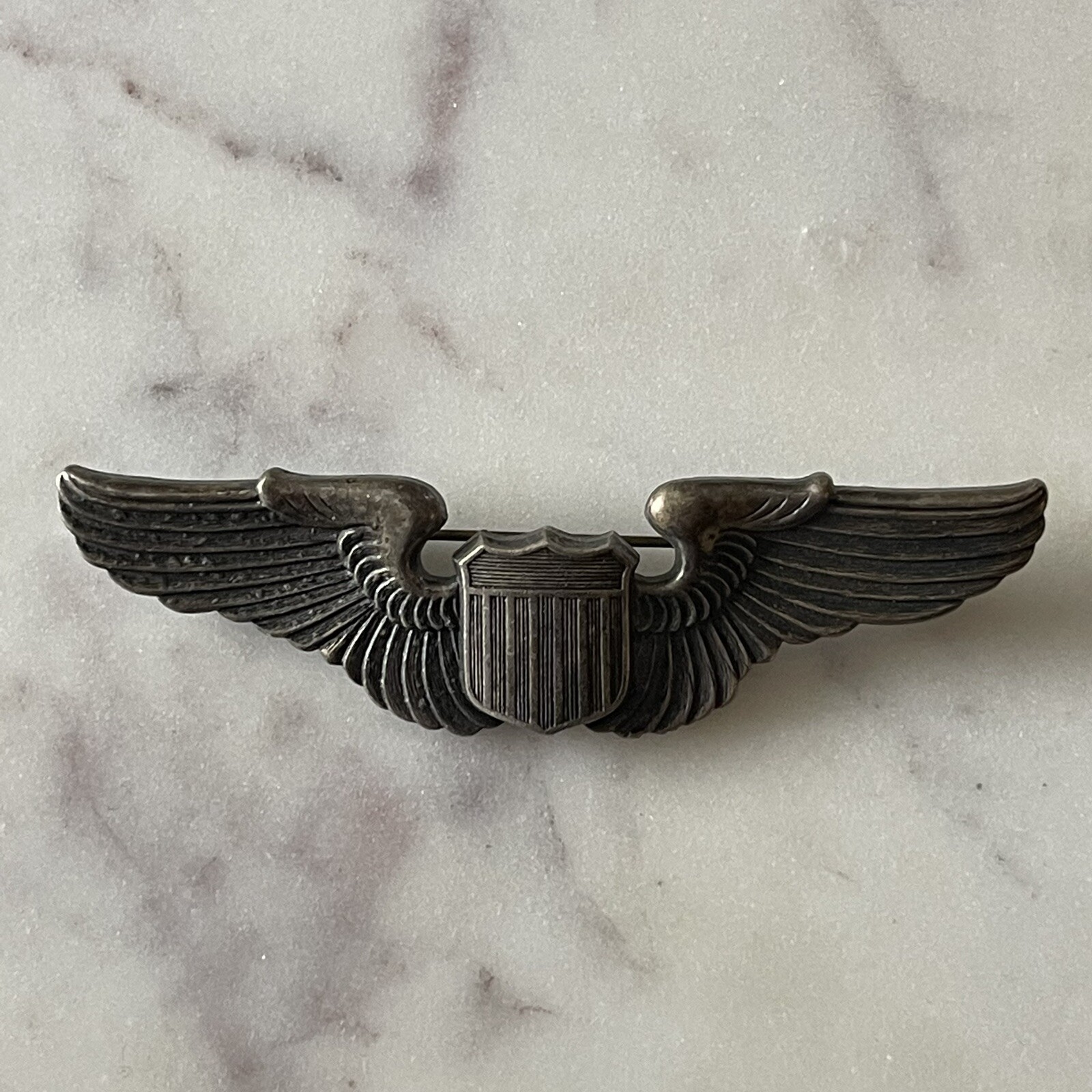 Vintage Sterling Silver WWII Military Pilot Aviator Wings Pin | eBay