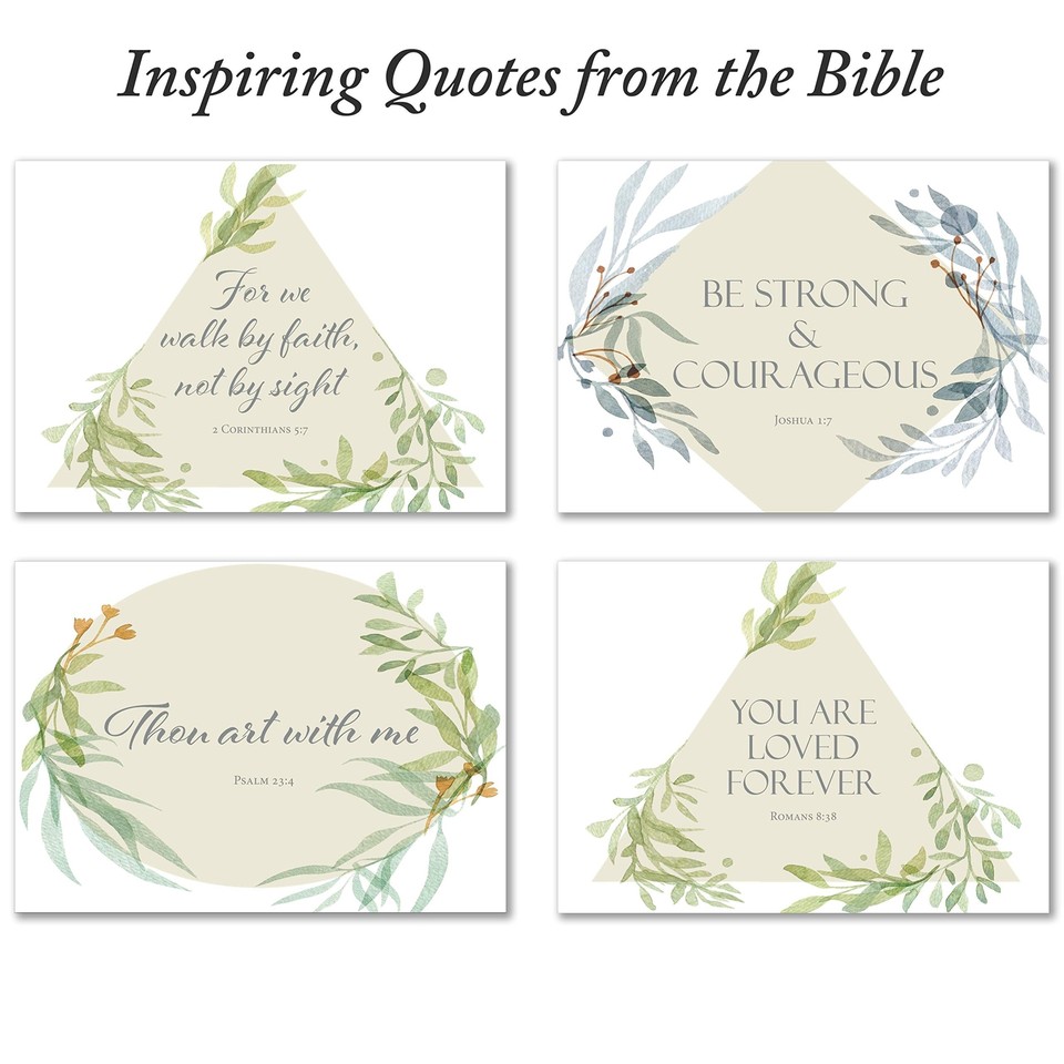 Inspirational Bible Verse Note Cards with Envelopes - Pack of 48 ...