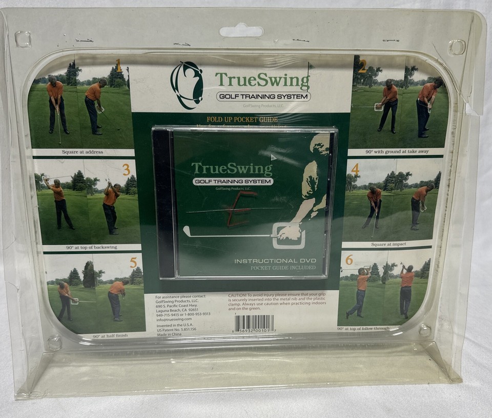 True Swing Golf TrueSwing Training System w/ Grip & DVD, LH and RH ...