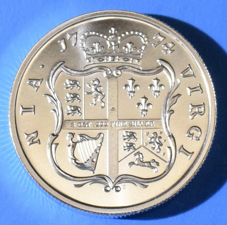 VIRGINIA SHILLING 2 TROY OUNCES .999 FINE SILVER INTAGLIO MINT 39MM | eBay