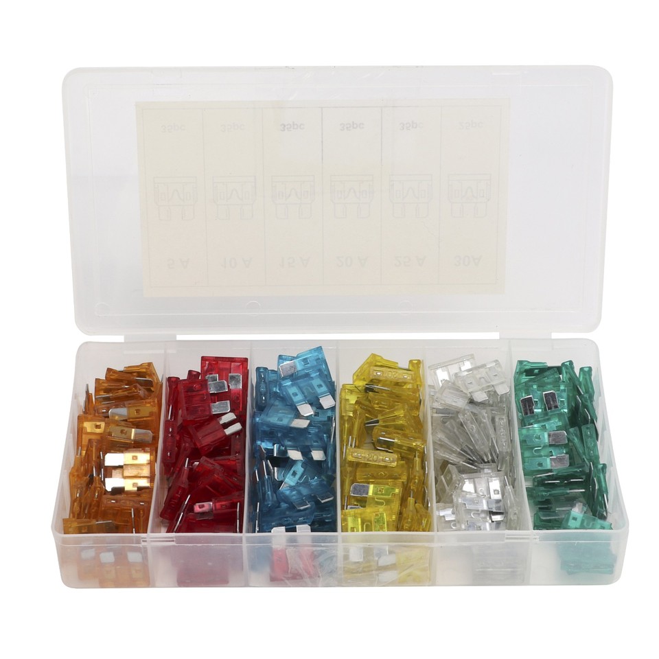 ⁺200pcs Car Fuses Set 5A 10A 15A 20A 25A 30A Flat Fuse Assortment Kit ...