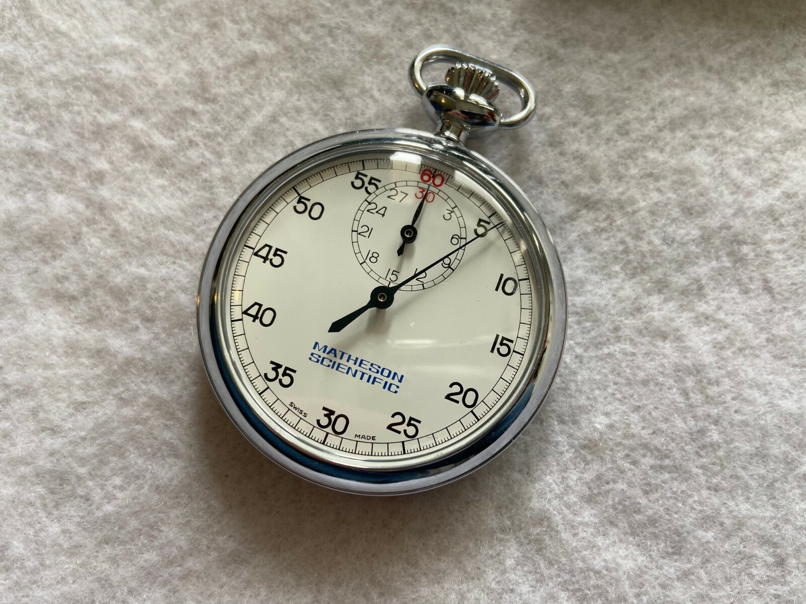 Matheson Scientific Swiss Made Vintage Mechanical Wind Up Stopwatch ...