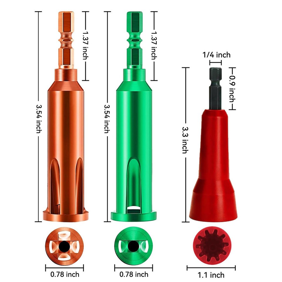 3x Wire Stripper Twister Cable Stripping Wire Cap Twisting Tool with 1/ ...